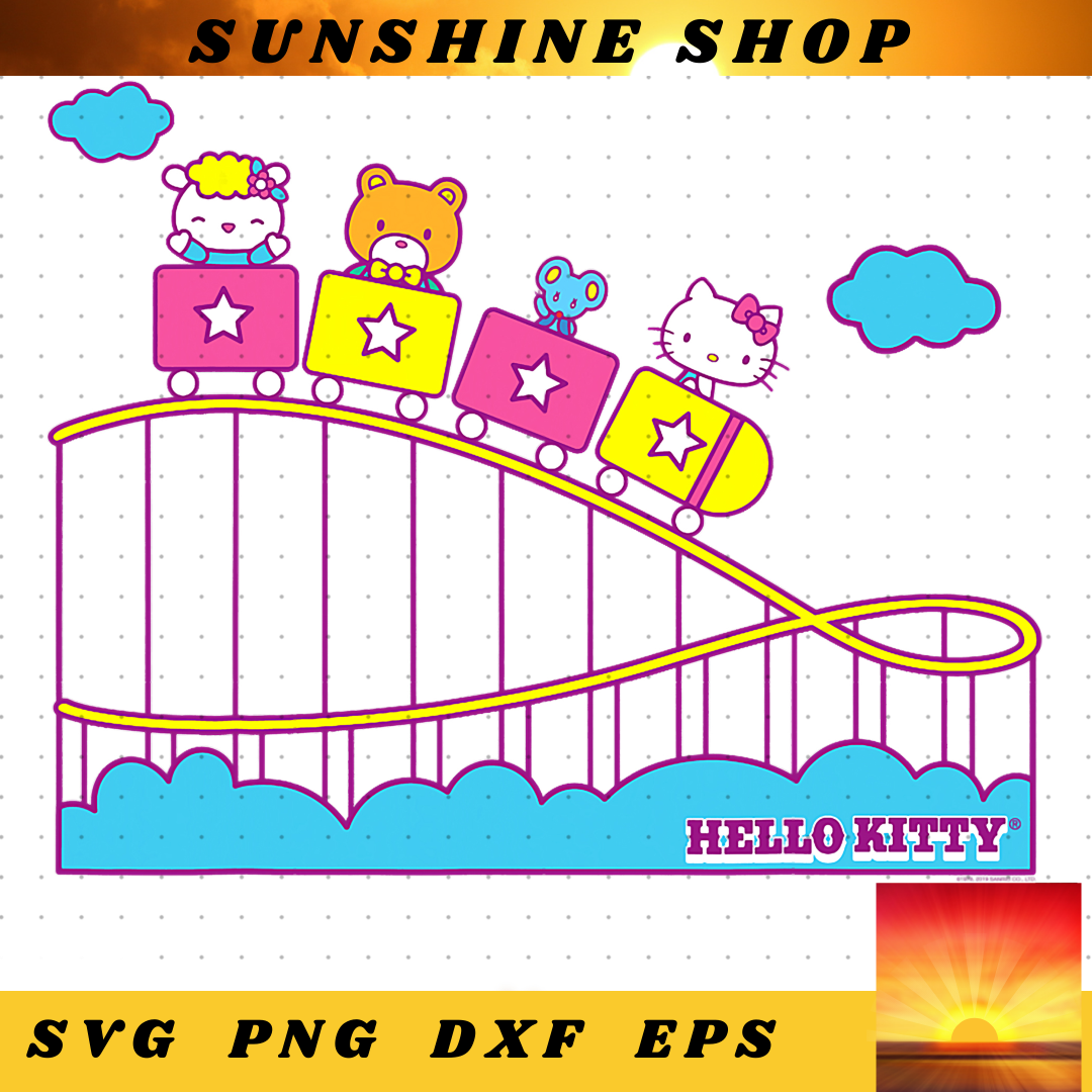 Hello Kitty Rollercoaster Theme Park Fun png, digital downlo | Inspire ...