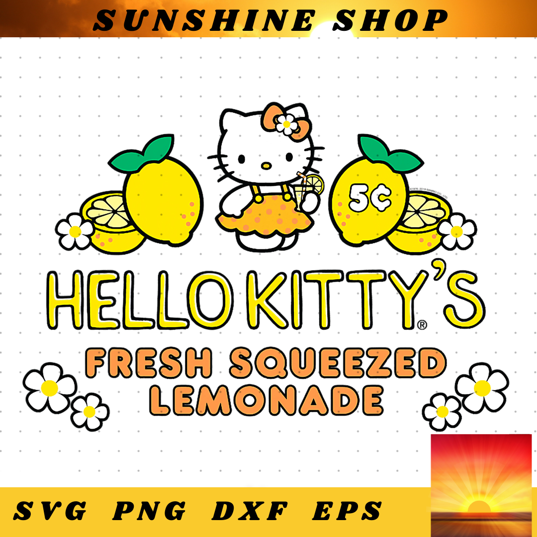 Hello Kitty Summer Lemonade png, digital download, instant | Inspire Uplift