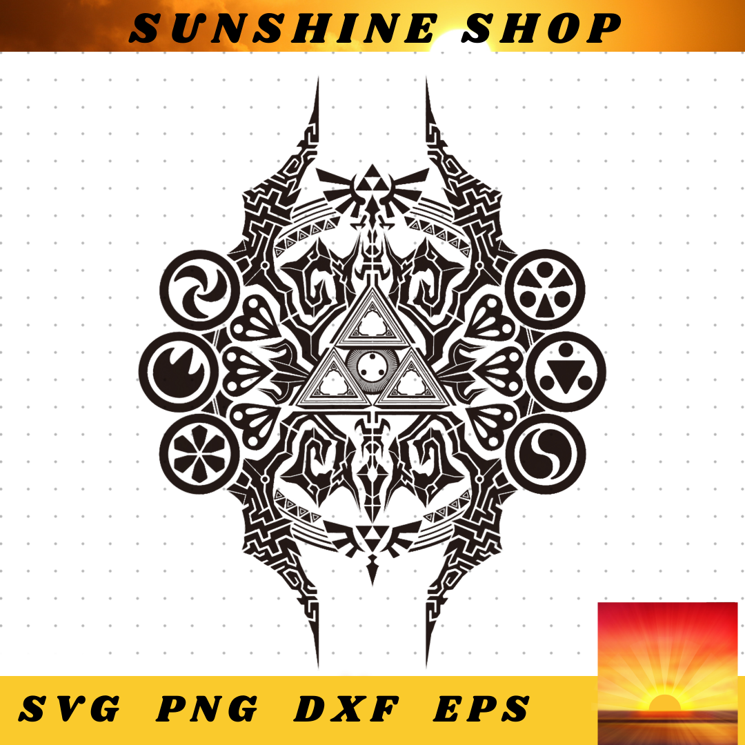 Legend Of Zelda Triforce Element Collage Portrait png, digit | Inspire ...