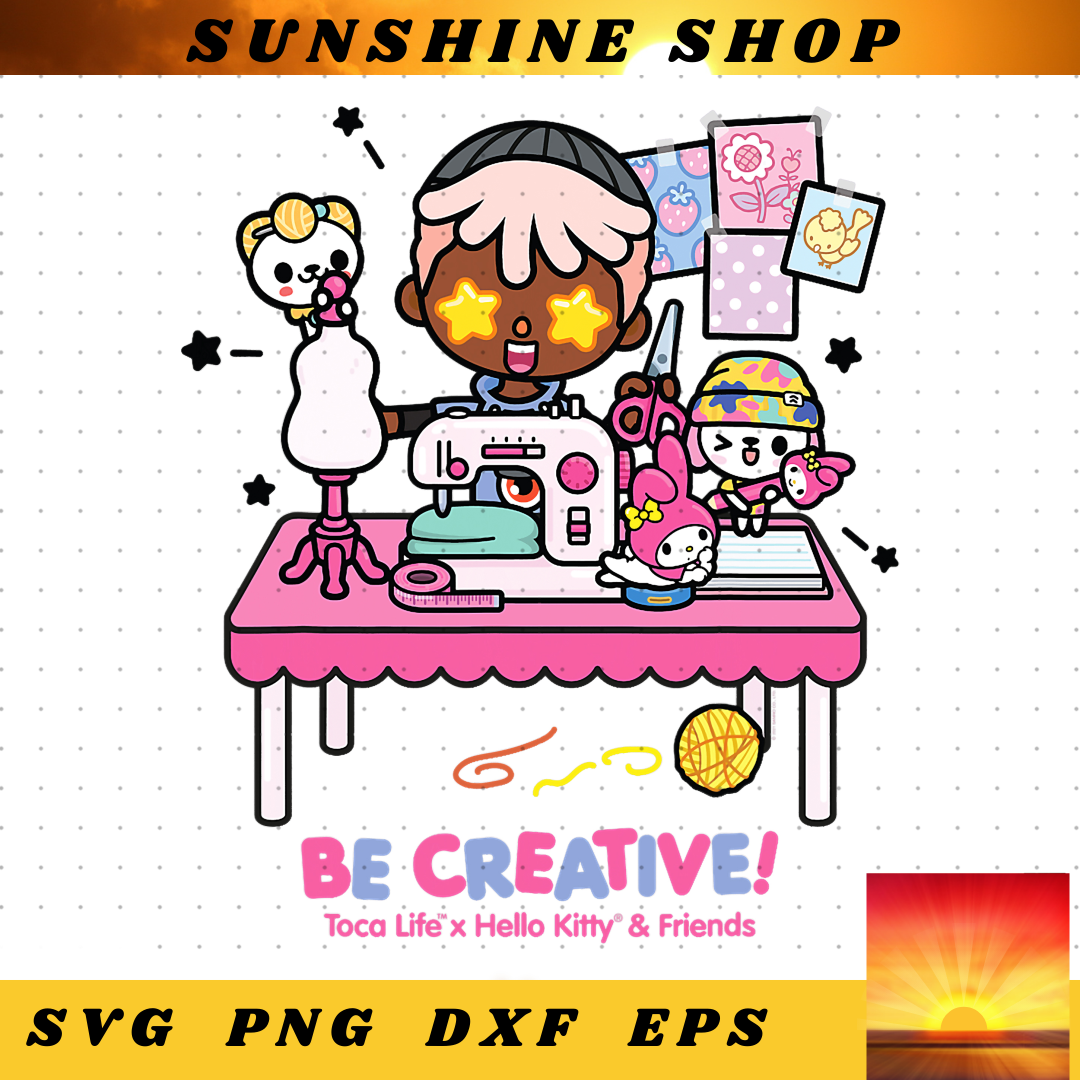 Toca Life x Hello Kitty _ Friends BE CREATIVE! png, digital - Inspire ...