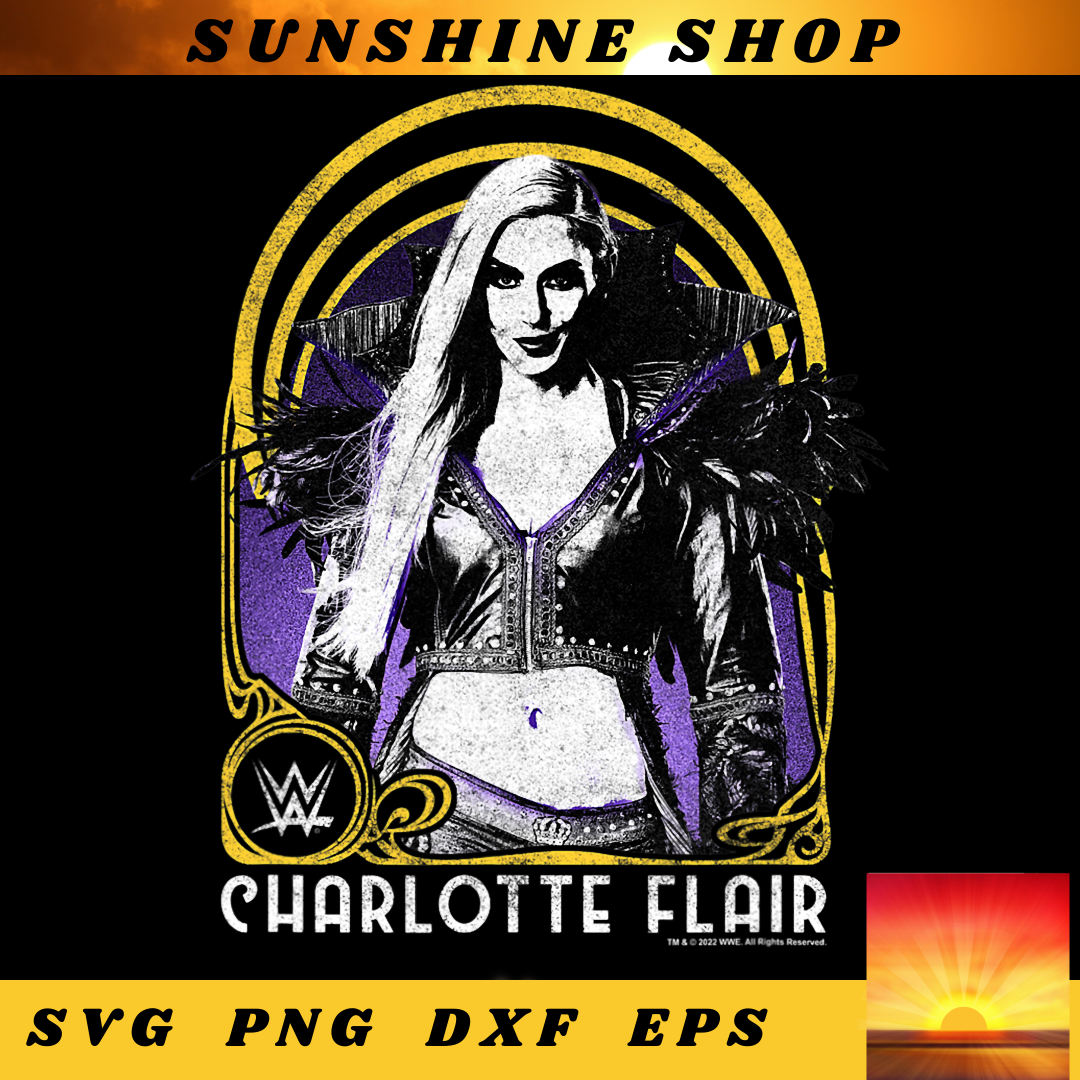 WWE Charlotte Flair Sassy Photo Real Distressed Portrait png | Inspire ...