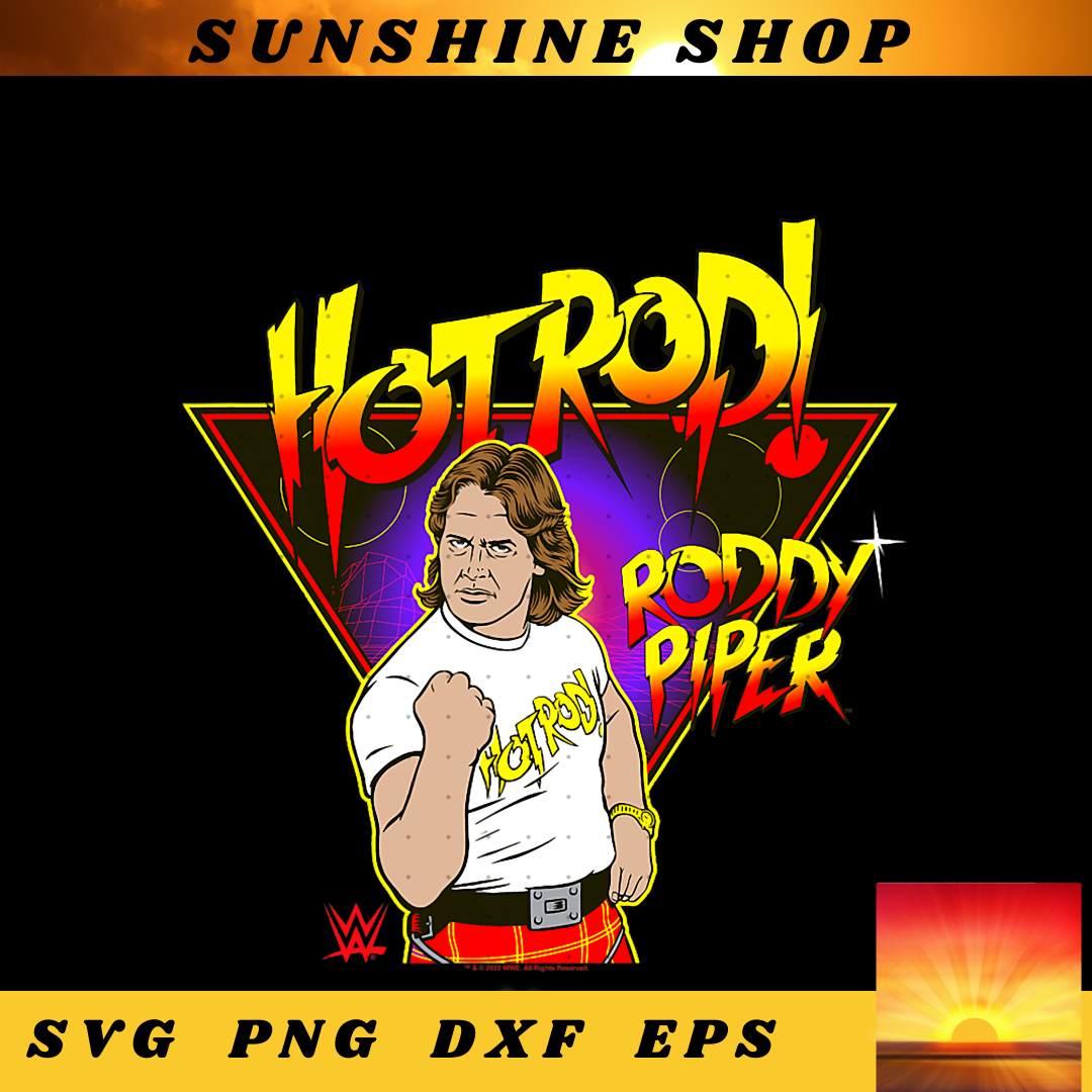 WWE Hot Rod! Roddy Piper Retro Poster png, digital download, | Inspire ...