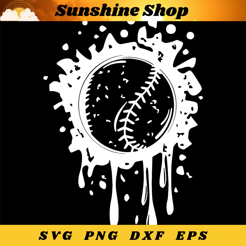 Dripping Baseball SVG, Splatter Baseball SVG, Splash SVG, Ba | Inspire ...