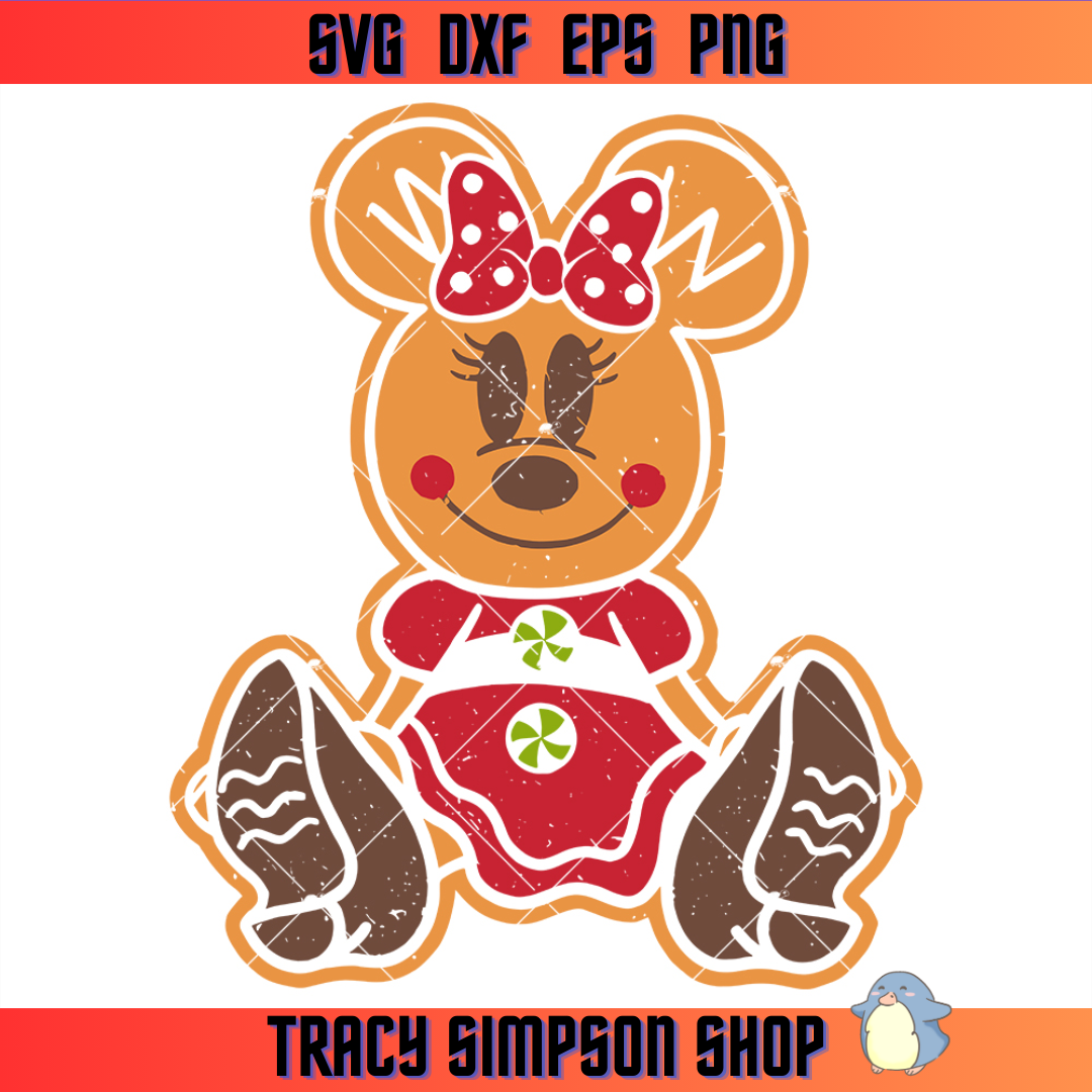 Minnie Gingerbread Christmas Svg, Merry Christmas Party Svg | Inspire ...