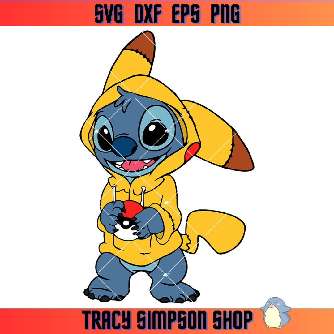 Stitch Pikachu Halloween Svg, Cute Halloween Characters Svg | Inspire ...