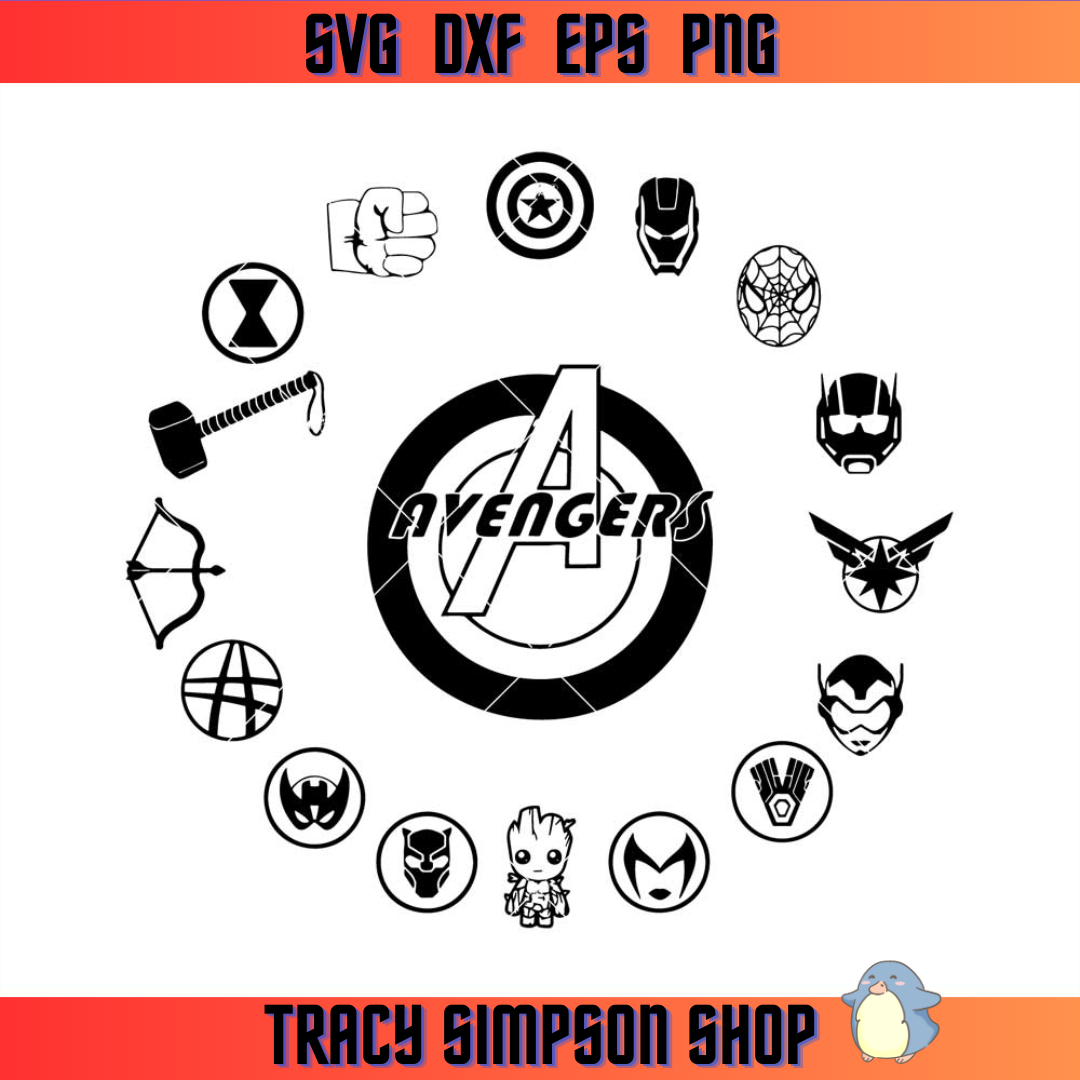 Superheroes Logo Svg, Avengers Svg, Marvel Svg, Super Hero | Inspire Uplift