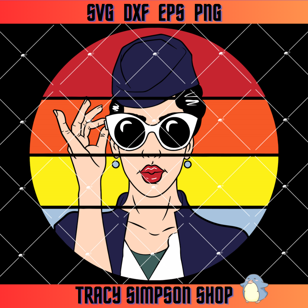 The Flight Attendant Svg, Retro Stewardess Svg, Cabin Crew | Inspire Uplift