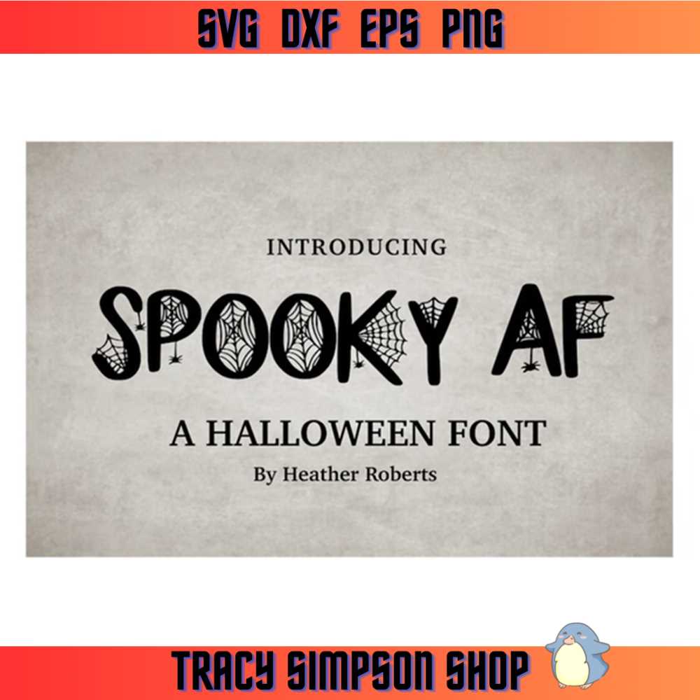 SPOOKY AF Font, Halloween font, Scary font, Cricut font, Ins | Inspire ...
