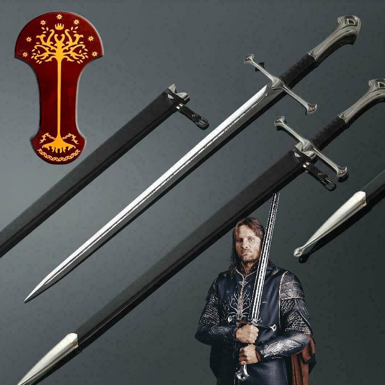 ANDURIL Sword of Strider Custom Engraved Sword LOTR Sword Lo | Inspire ...