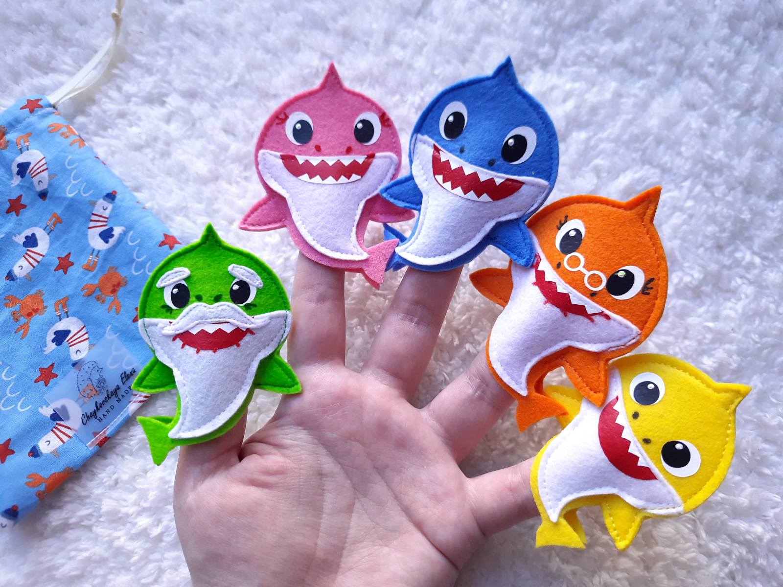 Baby Shark Finger Puppets, Baby Shark Felt Finger Puppet, Sh | Inspire ...