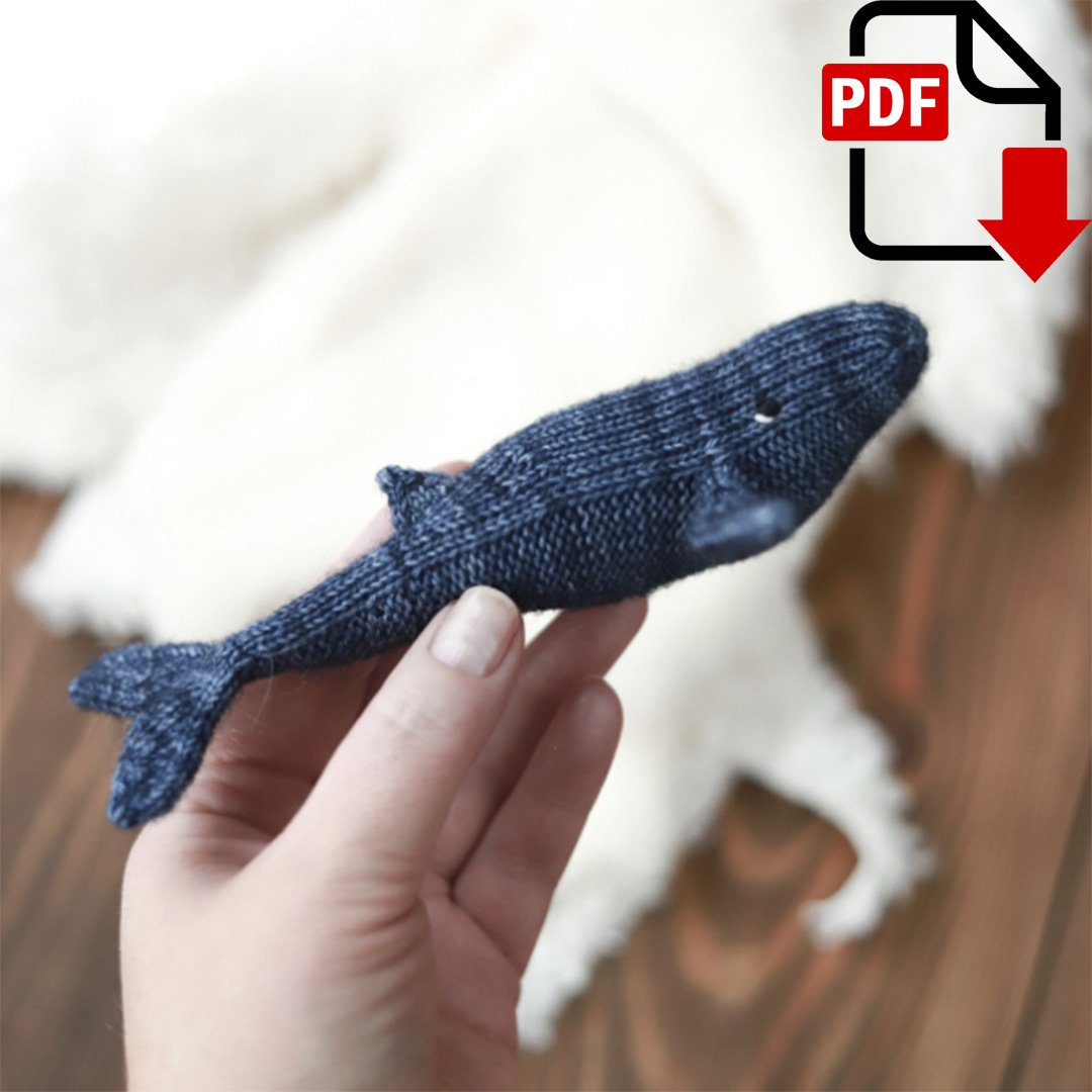Knitted blue whale. Detailed pattern in English and Russian. | Inspire ...