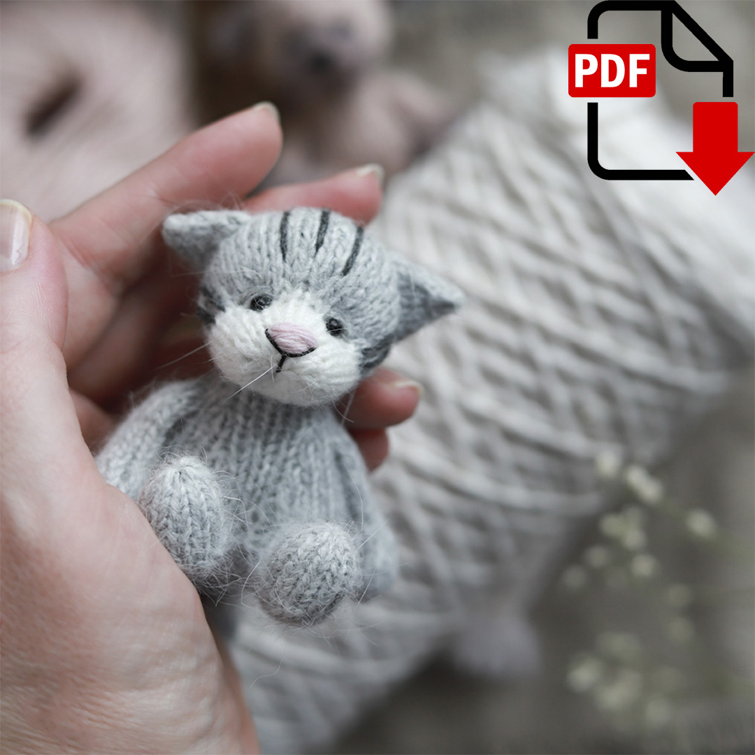 Kitten Knitting Pattern Cat Knitting Pattern And Tutorial Natural