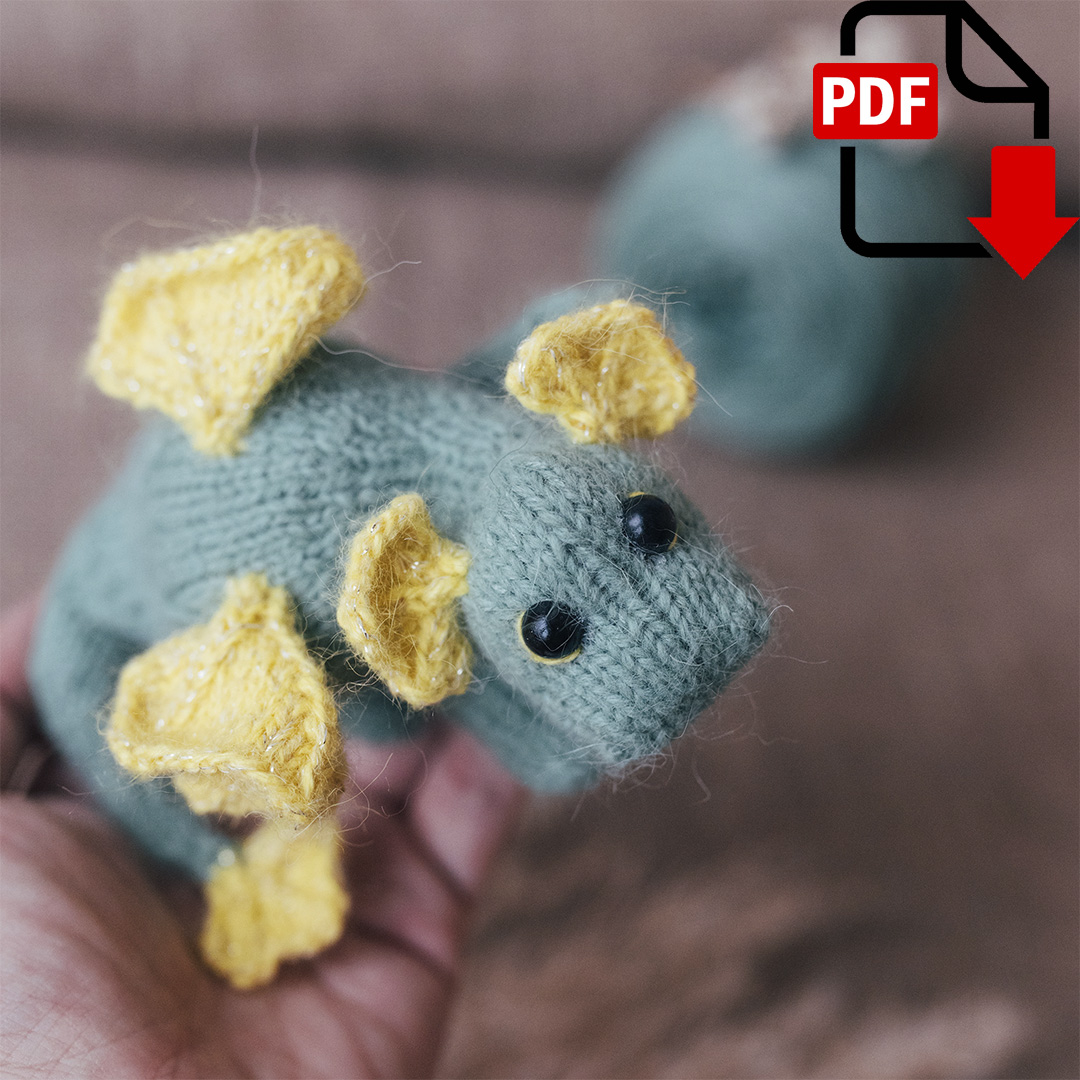 Narissa the dragon knitting pattern. Knitted amigurumi Drago | Inspire ...