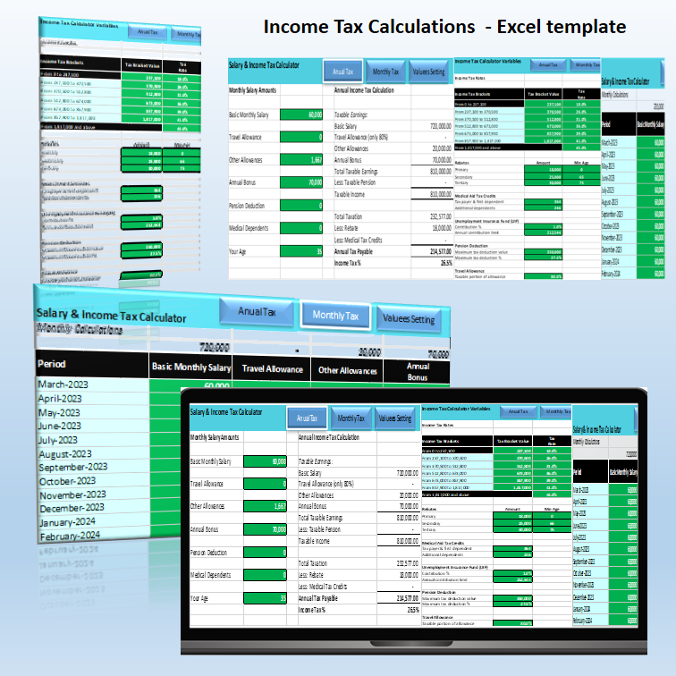 Income Tax Calculations - Excel Template - Inspire Uplift
