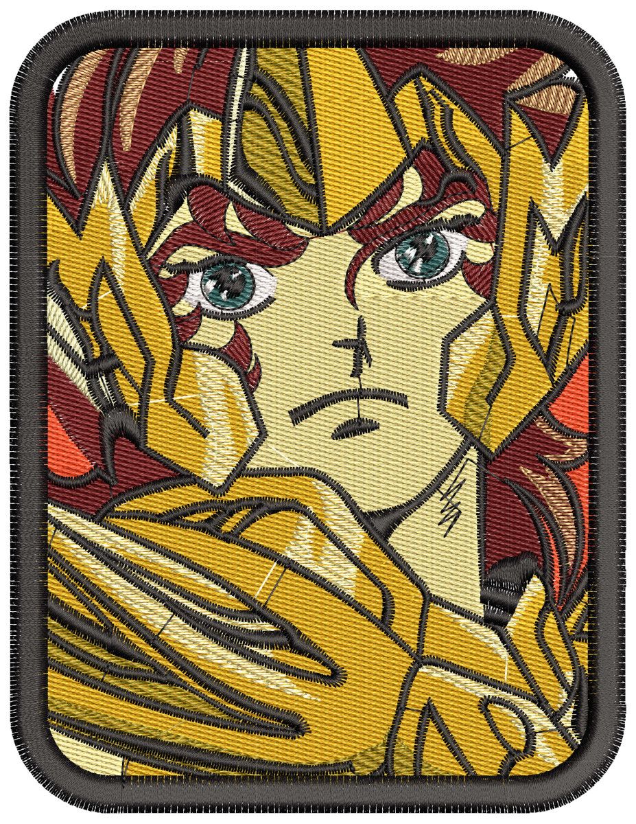 Anime Embroidery Pattern Saint Seiya Aiolos Vert | Inspire Uplift