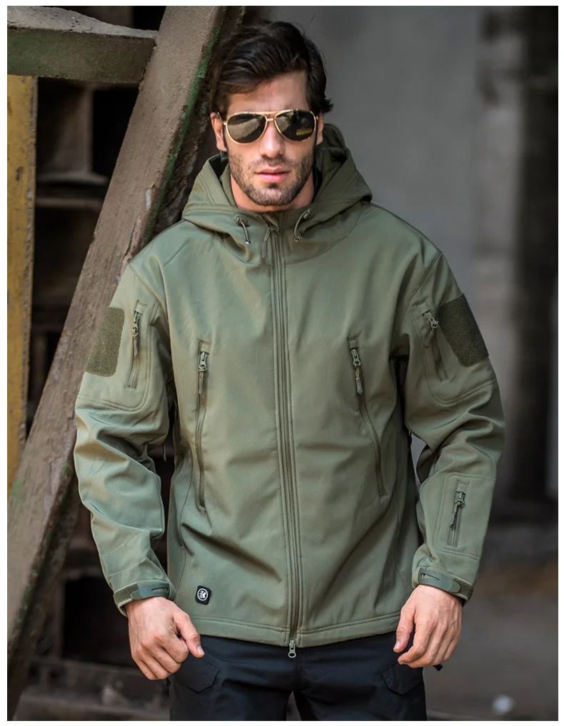 Mens Tactical Soft Shell Jacket – Windproof Army Combat Coat | Inspire ...