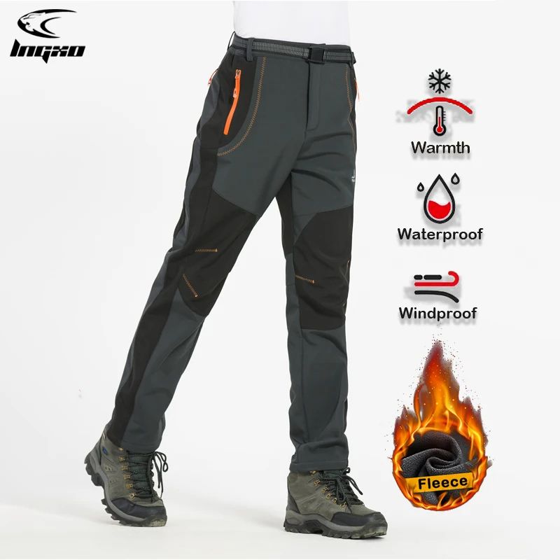 Mens Waterproof Hiking Pants – Windproof Winter Soft Shell | Inspire Uplift