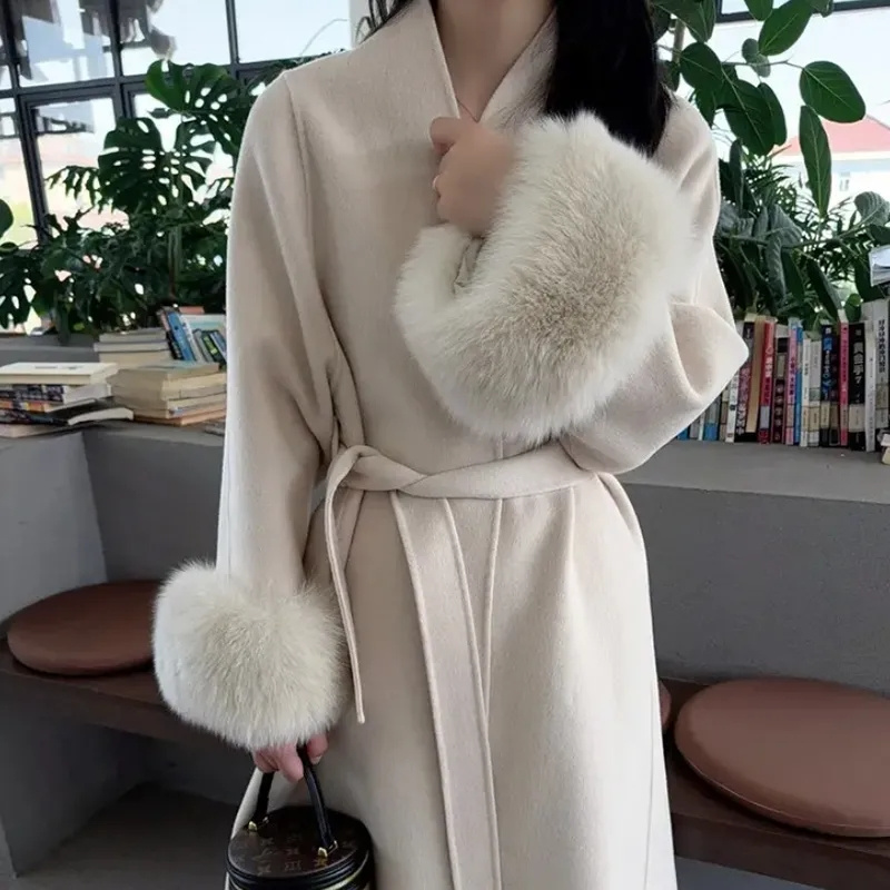 Elegant New Spring Winter Warm Wool Blend Long Trench Coat | Inspire Uplift