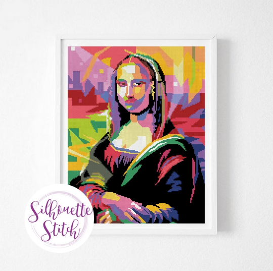 Mona Lisa Cross Stitch Pattern - Leonardo da Vinci -Counted - Inspire ...