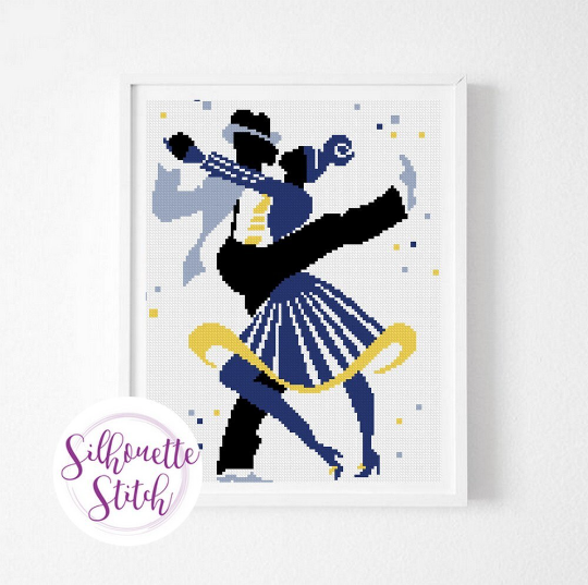 Dance Cross Stitch Pattern - Modern Cross Stitch Pattern - C - Inspire ...