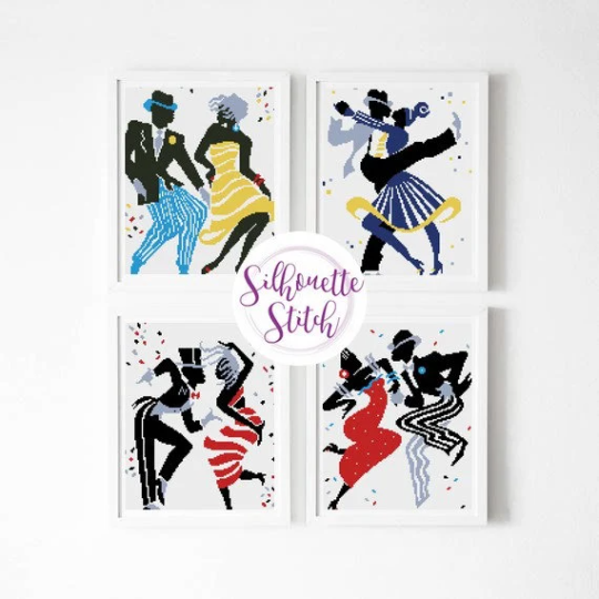 Dance Cross Stitch Pattern - Modern Cross Stitch Pattern - C | Inspire ...