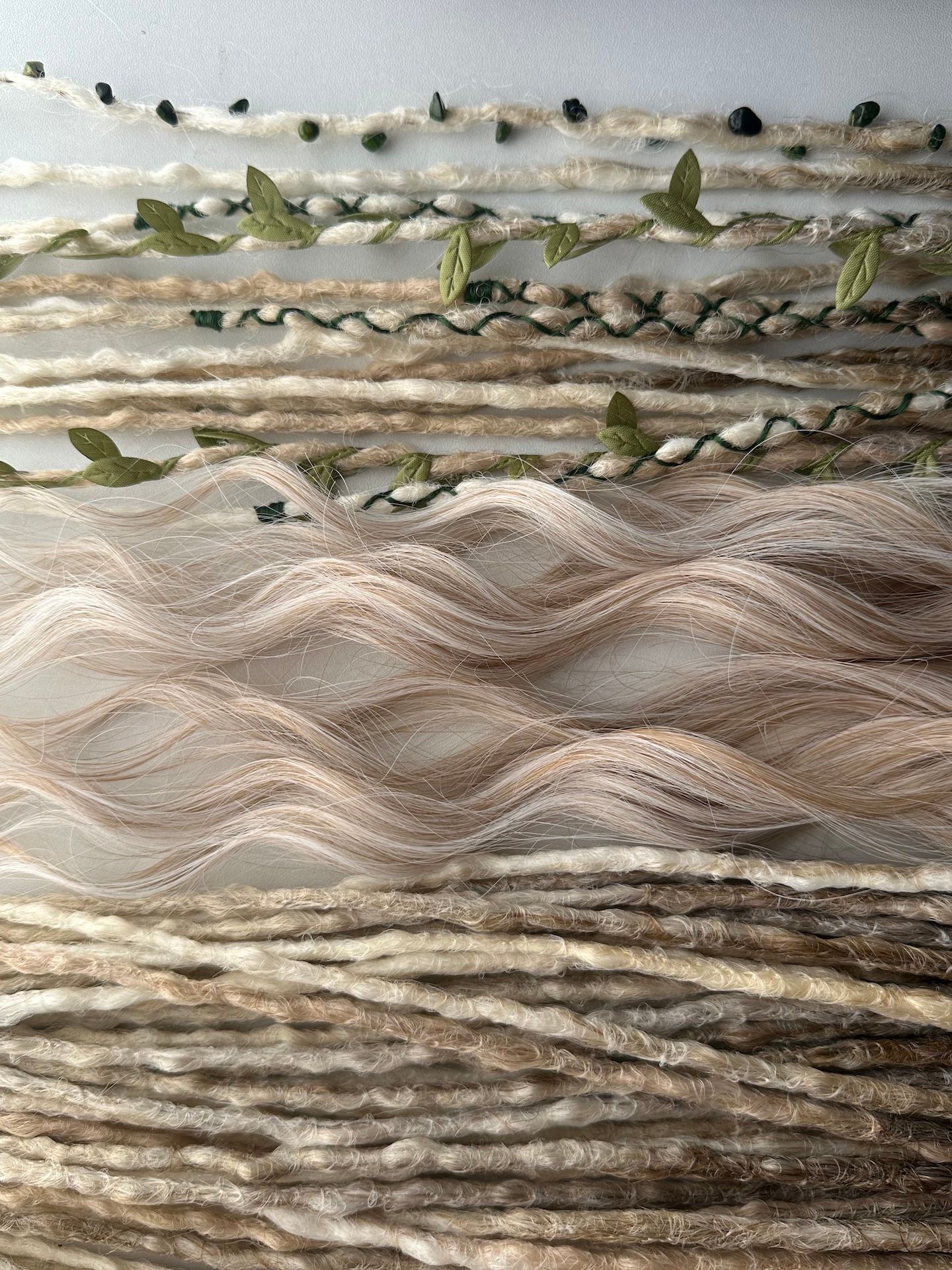 Blonde Faux Dreadlocks – Natural Crochet Dreads with Leaves | Inspire ...