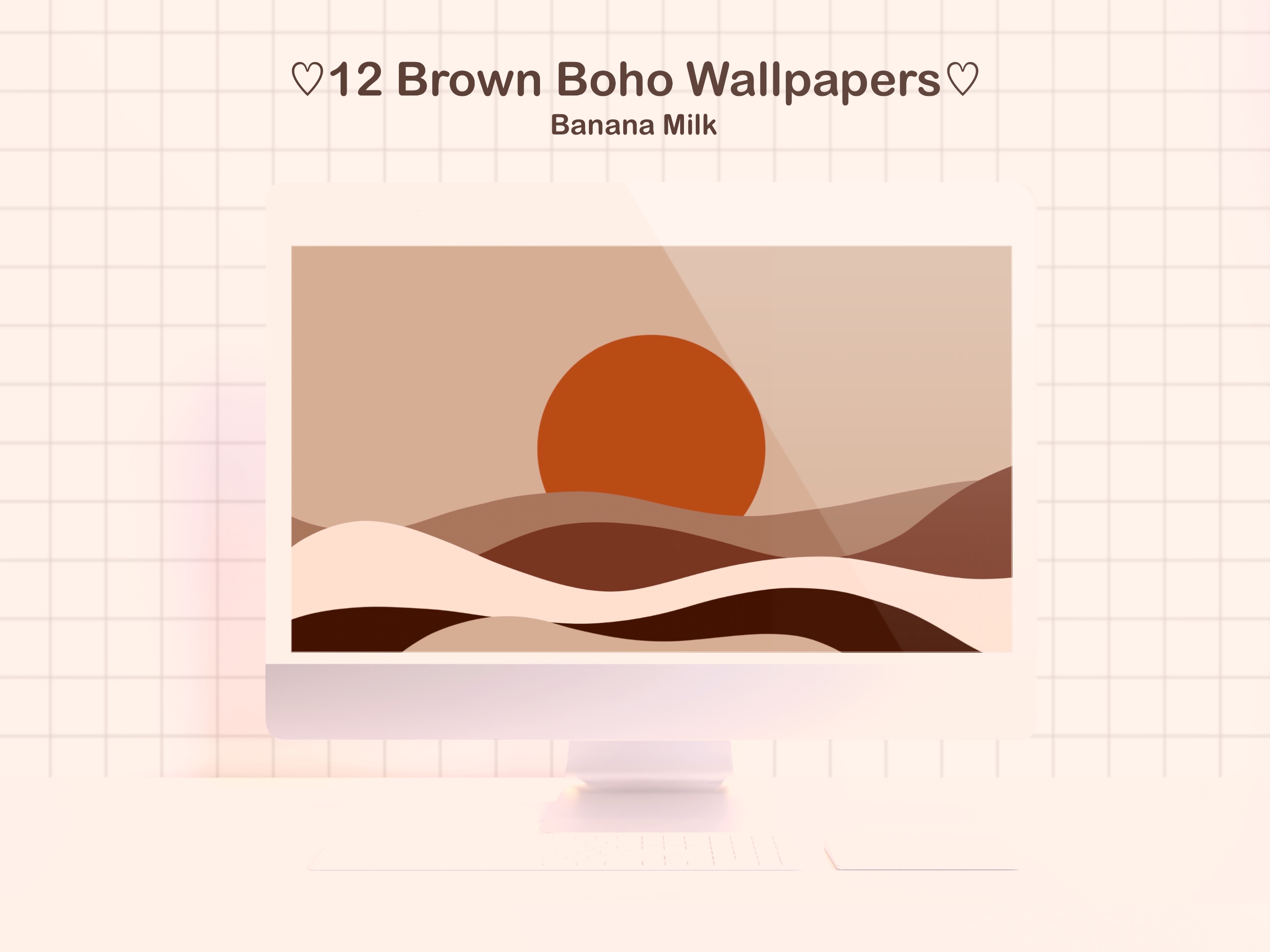 12 Brown Boho Wallpaper Backgrounds | Digital Downloads - Inspire Uplift