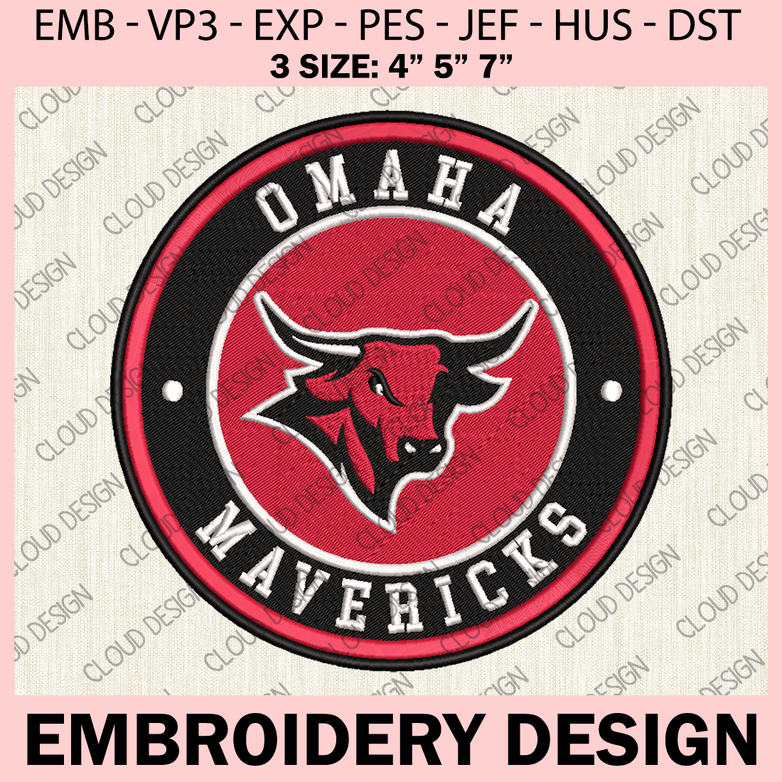 Omaha Mavericks NCAA Embroidery Design, Omaha Mavericks Team | Inspire ...