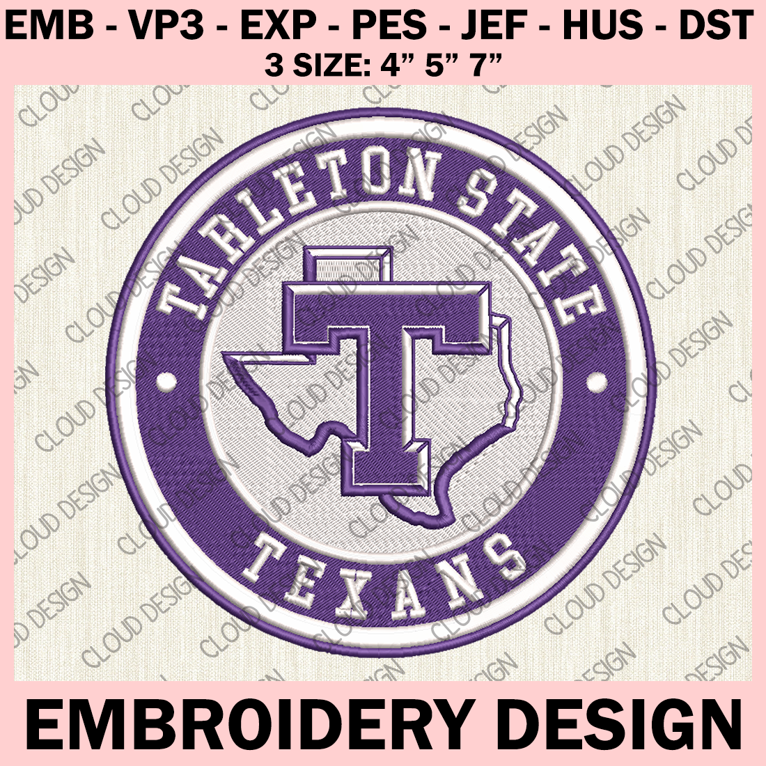 Tarleton State Texans Embroidery Design, Texans NCAA Logo Em | Inspire ...