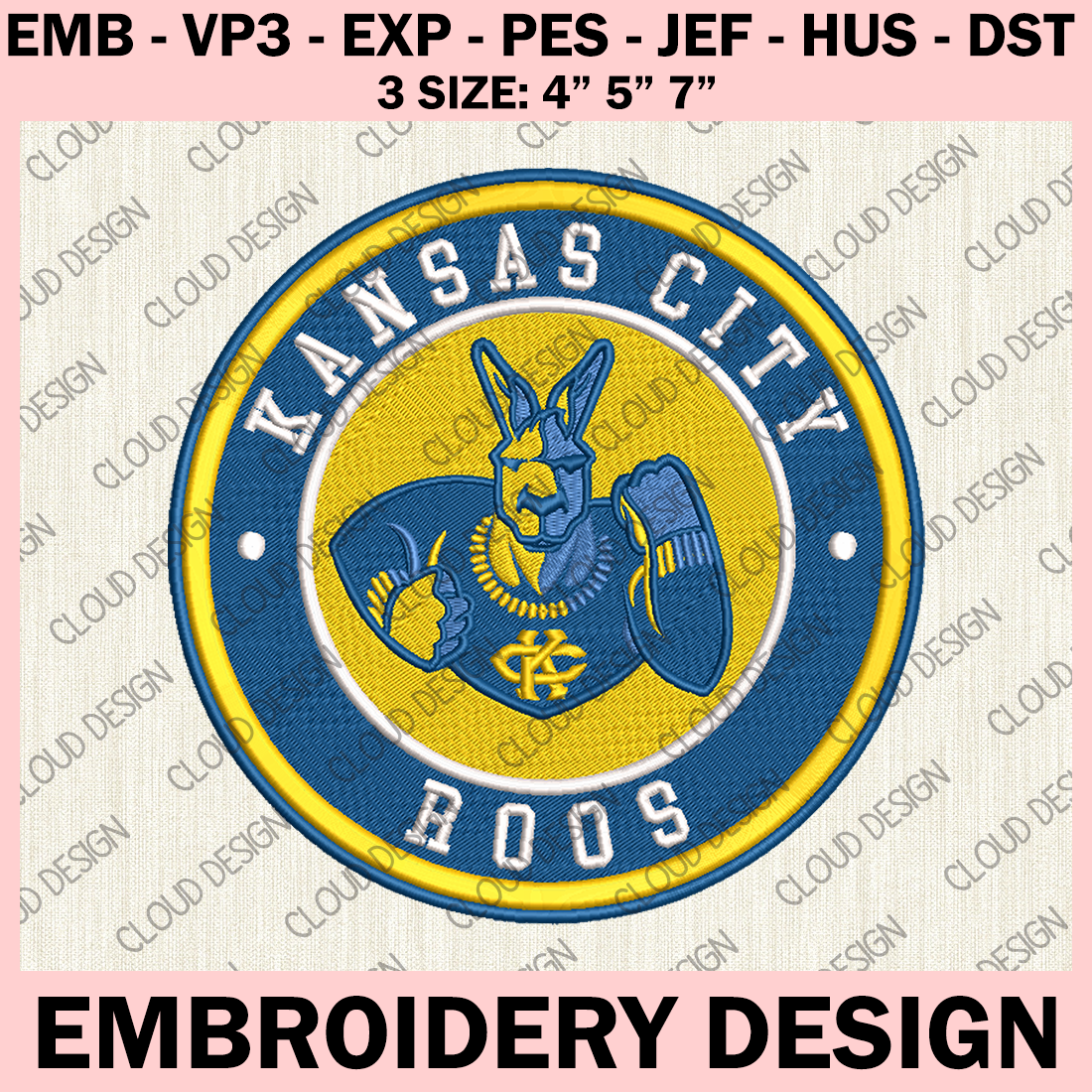 Kansas City Roos NCAA Embroidery Design, Roos NCAA Logo Bask - Inspire ...