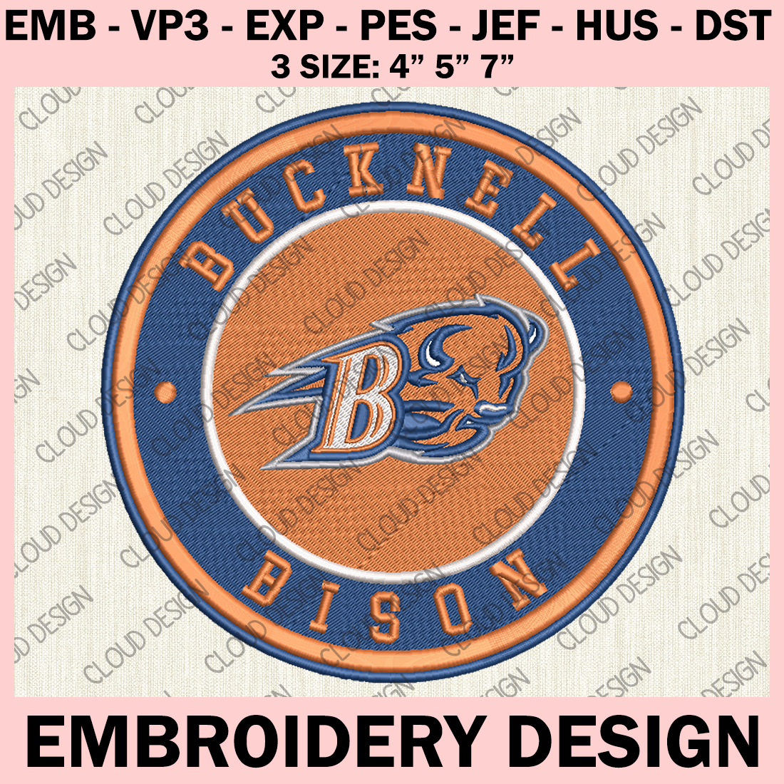Bucknell Bison NCAA Embroidery Design, Bucknell Bison NCAA L | Inspire ...
