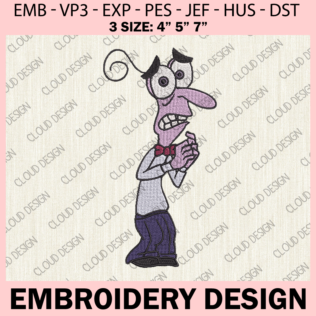 Fear Inside Out Embroidery Design, Inside Out Embroidery Des | Inspire ...