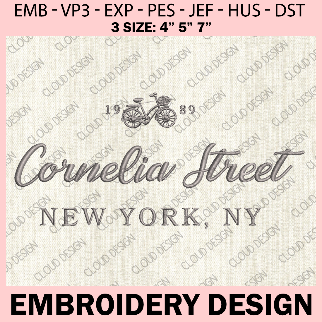 Taylor Swift Albums Embroidery Design, Cornelia Street Embro | Inspire ...