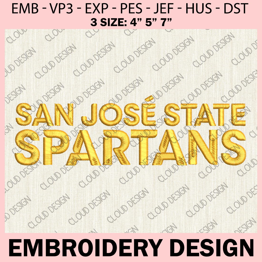 San Jose State Spartans Logo Embroidery File, NCAA San Jose | Inspire ...