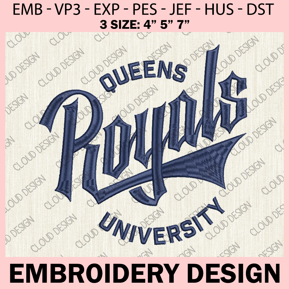 Queens University Royals NCAA Embroidery Design, Queens Univ | Inspire ...