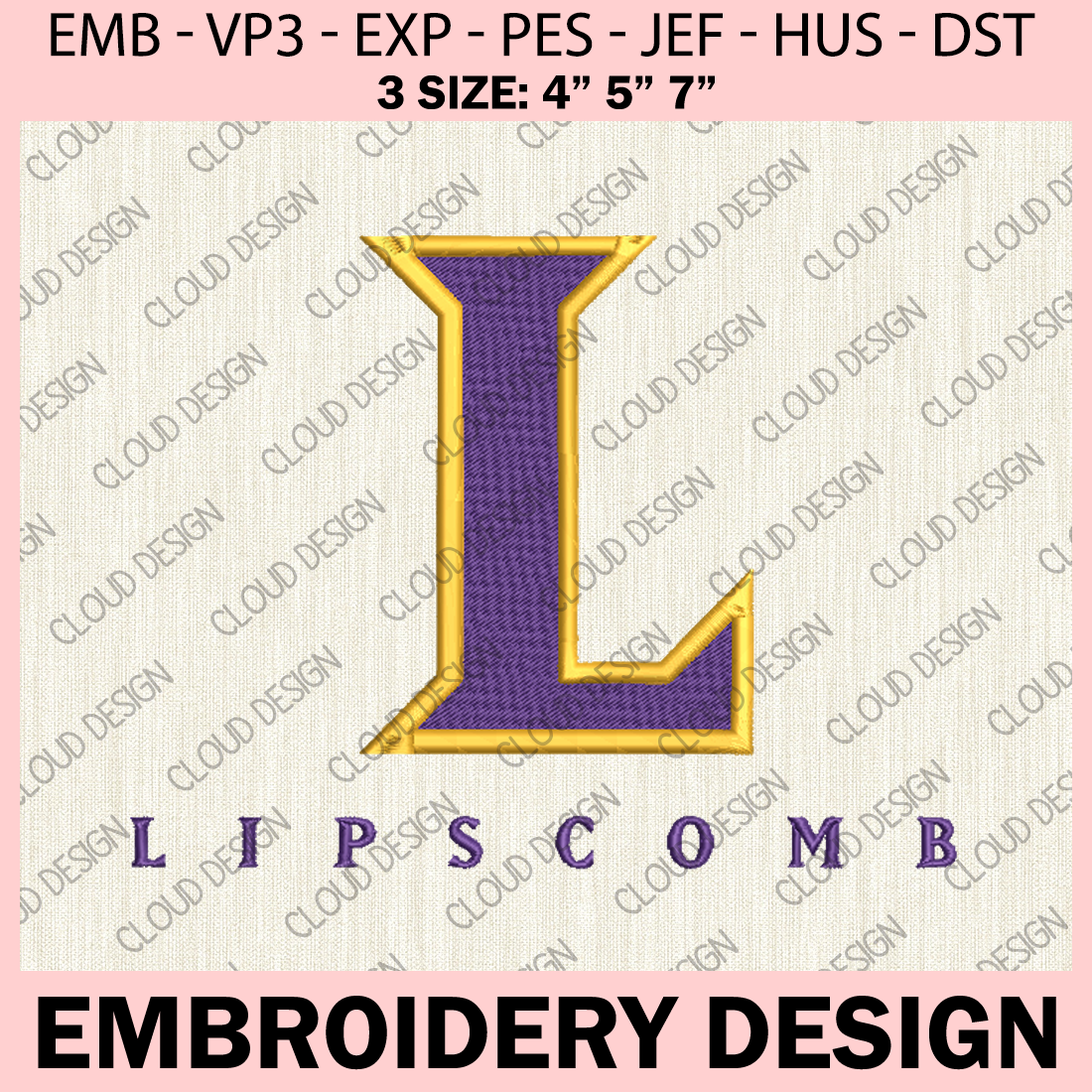 Lipscomb Bisons Team Logo Embroidery Design, Lipscomb Bisons - Inspire ...
