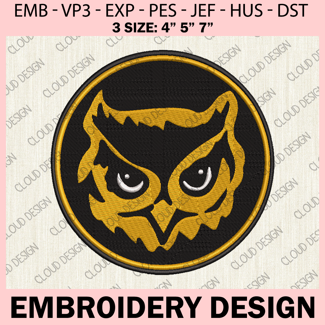 Kennesaw State Owls Logo Machine Embroidery Pattern, NCAA Em - Inspire ...