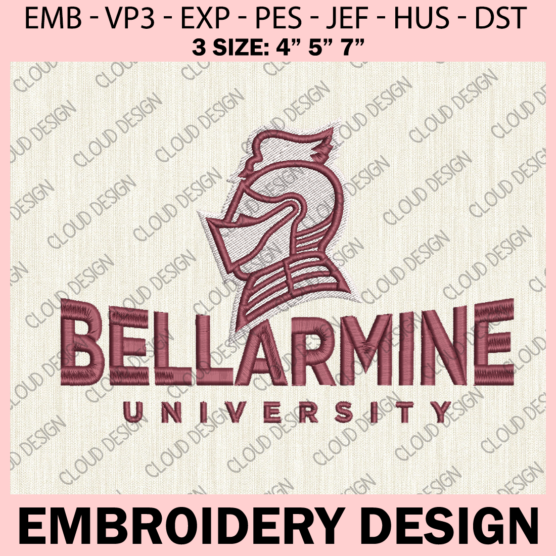 Bellarmine University Logo Embroidery Design, Bellarmine Kni | Inspire ...