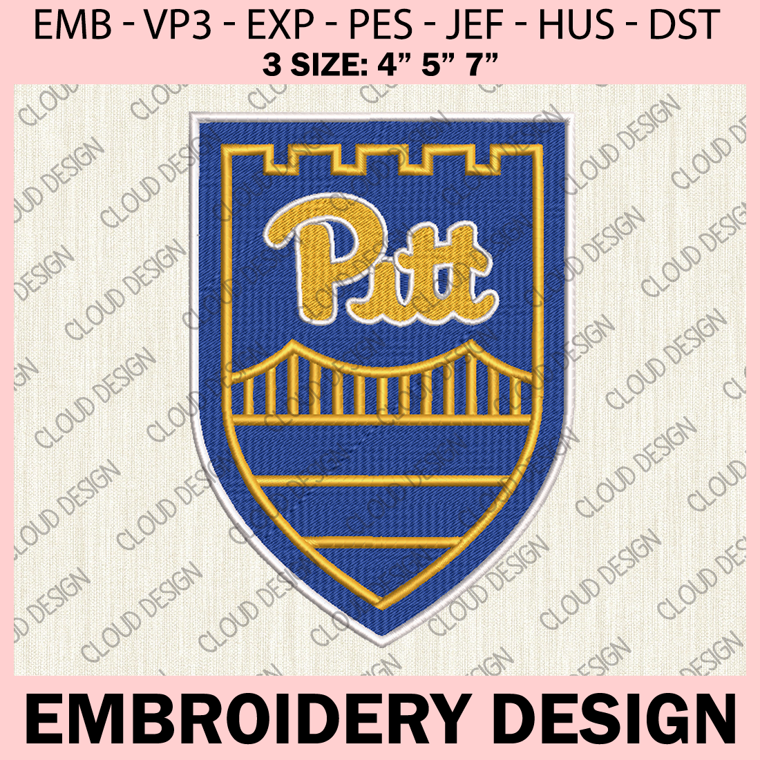 Pittsburgh Panthers NCAA Embroidery Design, Pittsburgh Panth | Inspire ...