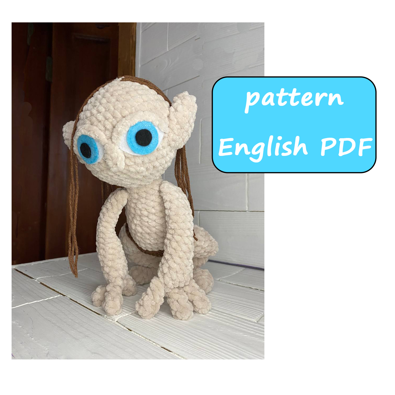 Crochet Pattern Gollum Doll Ring Obsessed Wretch Amigurumi H - Inspire ...