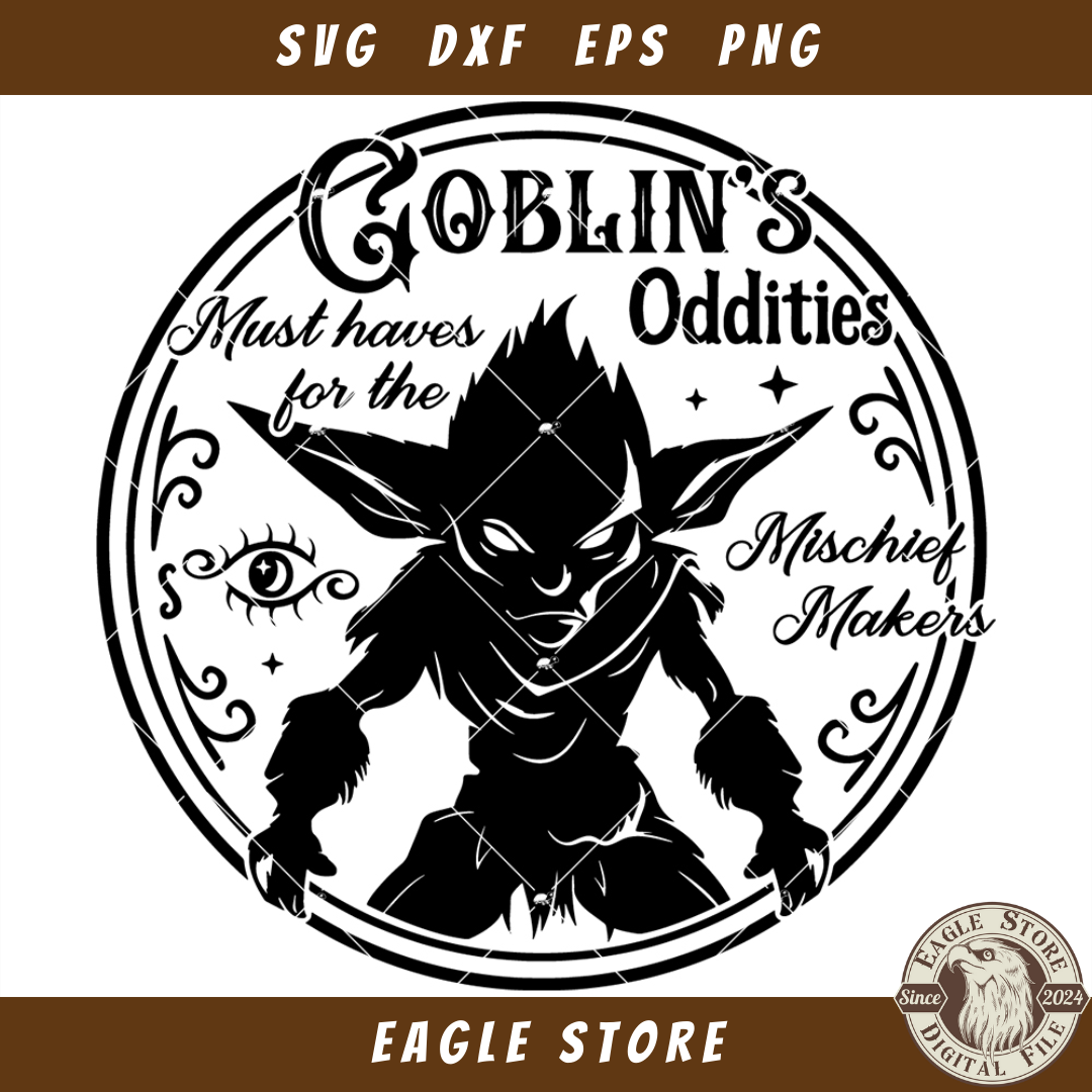 Goblins Oddities Svg, Halloween Round Sign Svg, Goblin Svg | Inspire Uplift