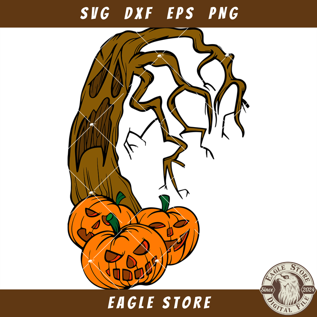 Haunted Tree Svg, Haunted Pumpkin Svg, Halloween 2023 Svg | Inspire Uplift