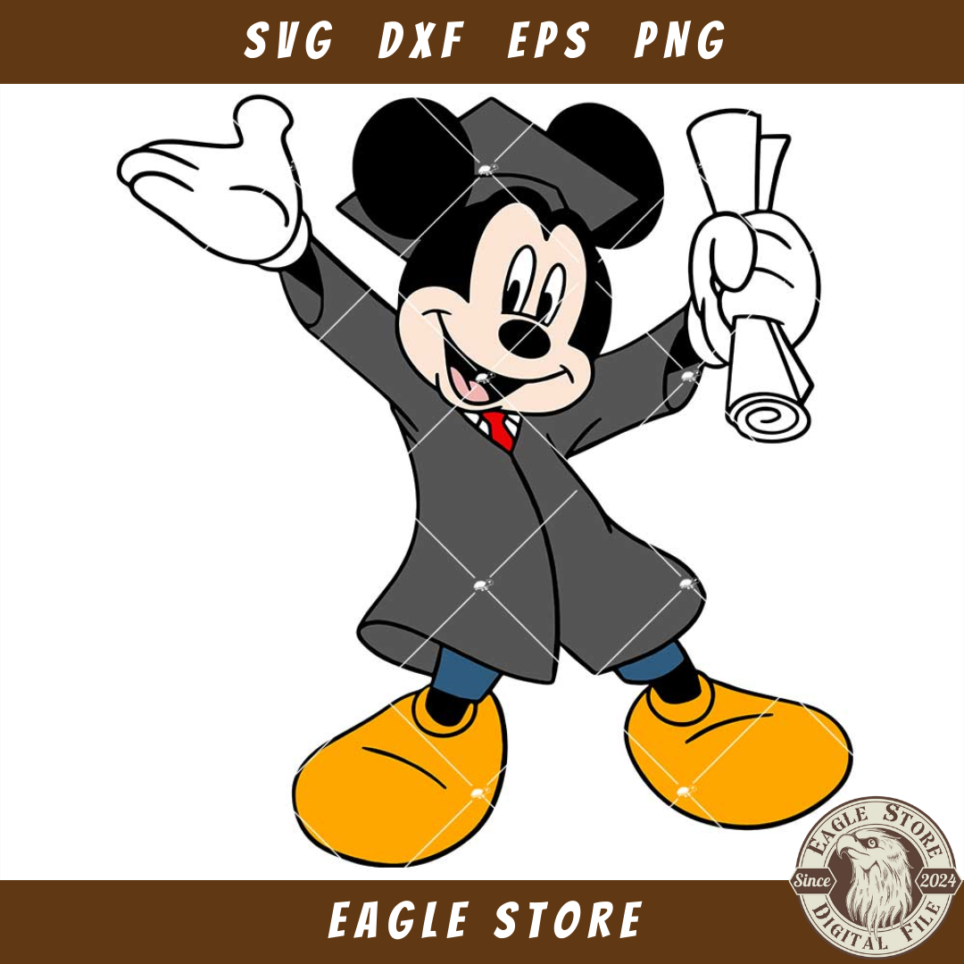 Mickey Mouse Graduation Svg, 2023 Graduation Svg, Graduate | Inspire Uplift