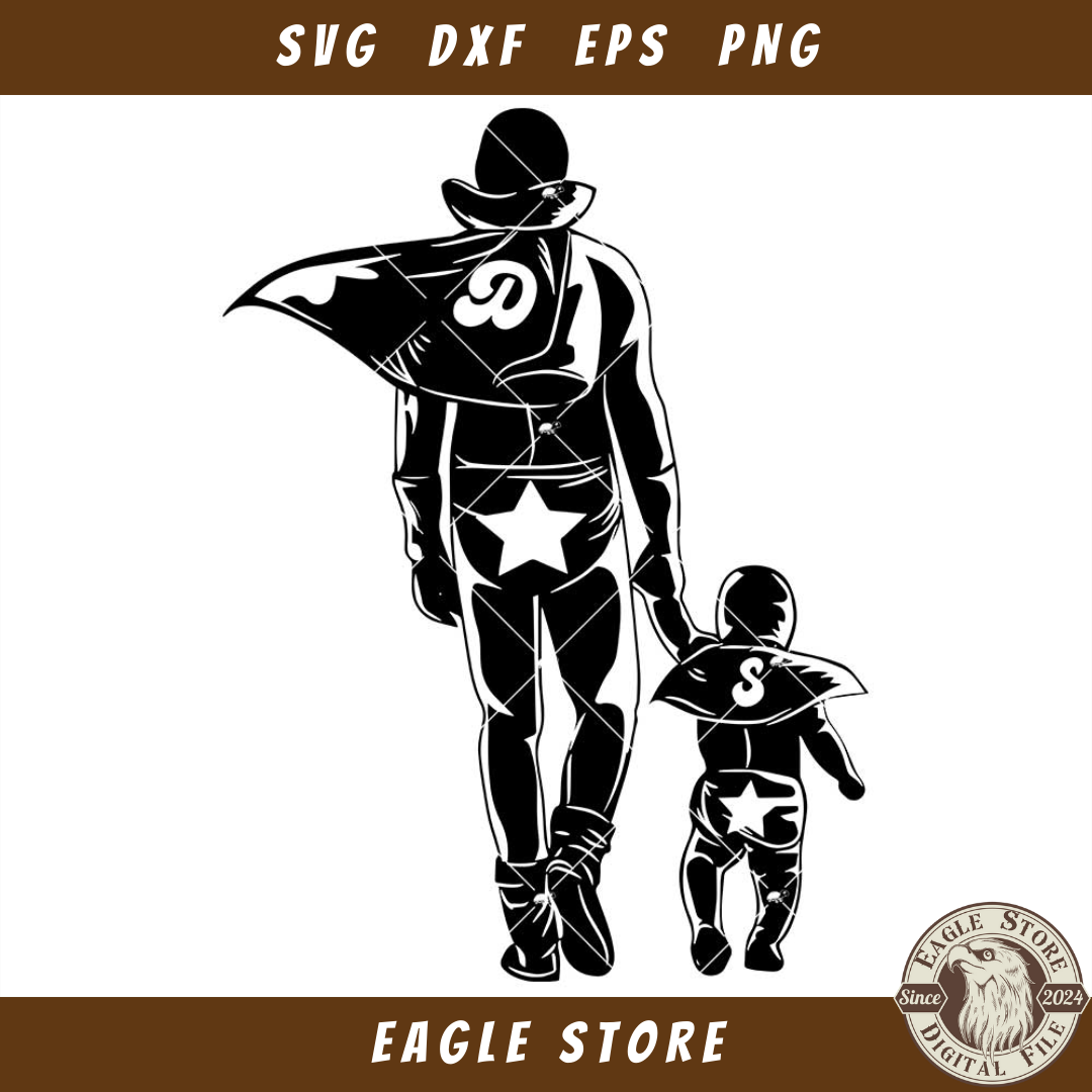 Super Dad And Son Svg, Superheroes family Svg, Cute Parent - Inspire Uplift