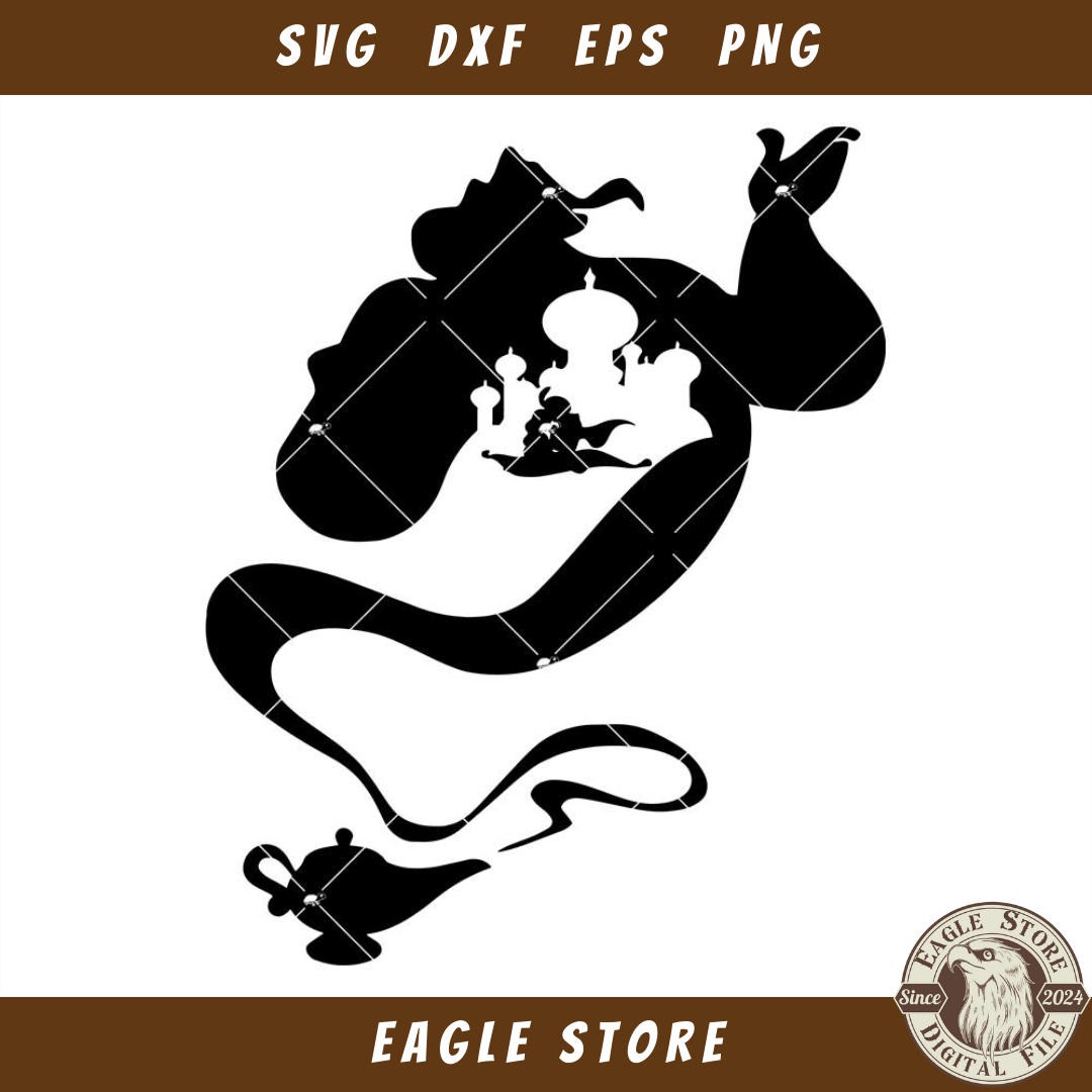 Aladdin and Genie Svg, Jasmine Svg, Flying Carpet Svg - Inspire Uplift