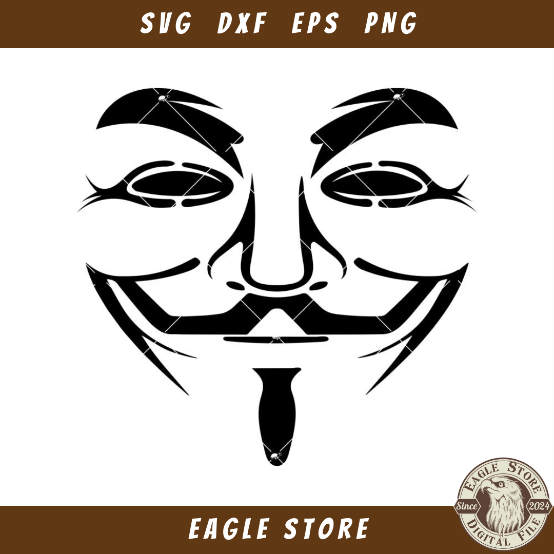Anonymous Mask Svg, Vendetta Mask Svg, Guy Fawkes Mask Svg | Inspire Uplift