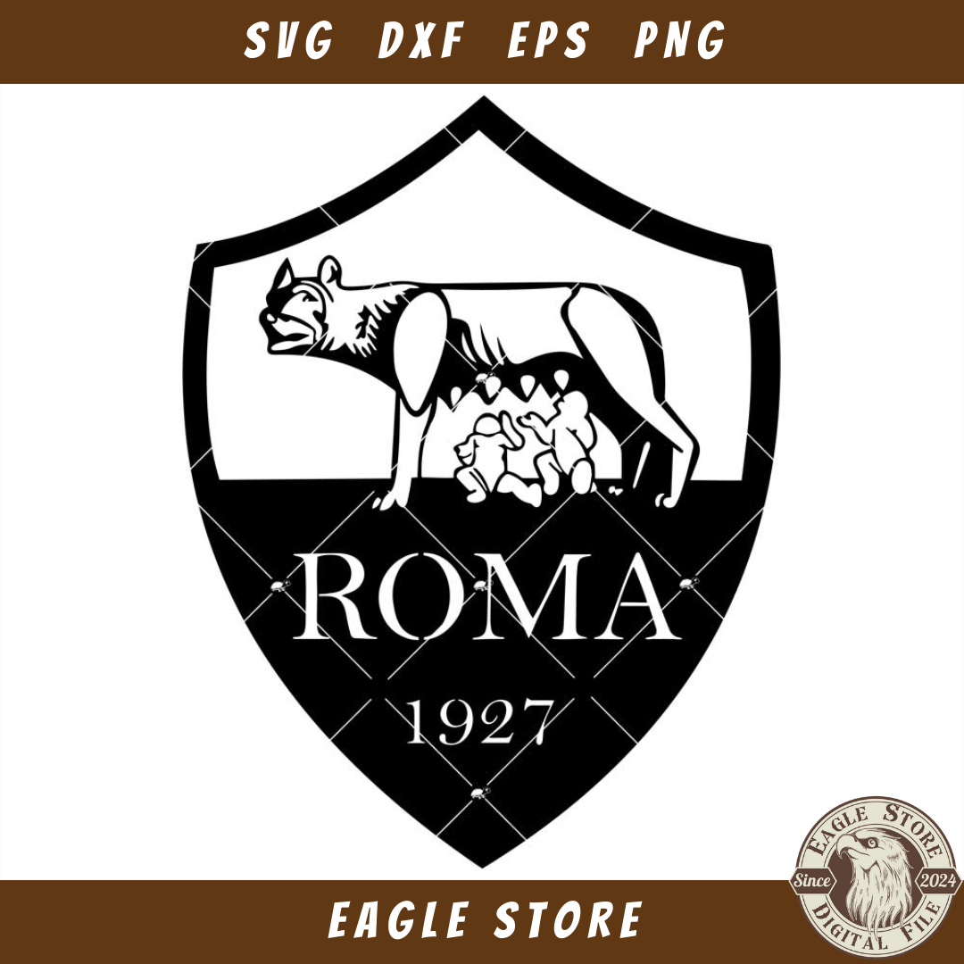 AS Roma Football Team Logo Svg, Soccer Logo Svg, AS Roma | Inspire Uplift