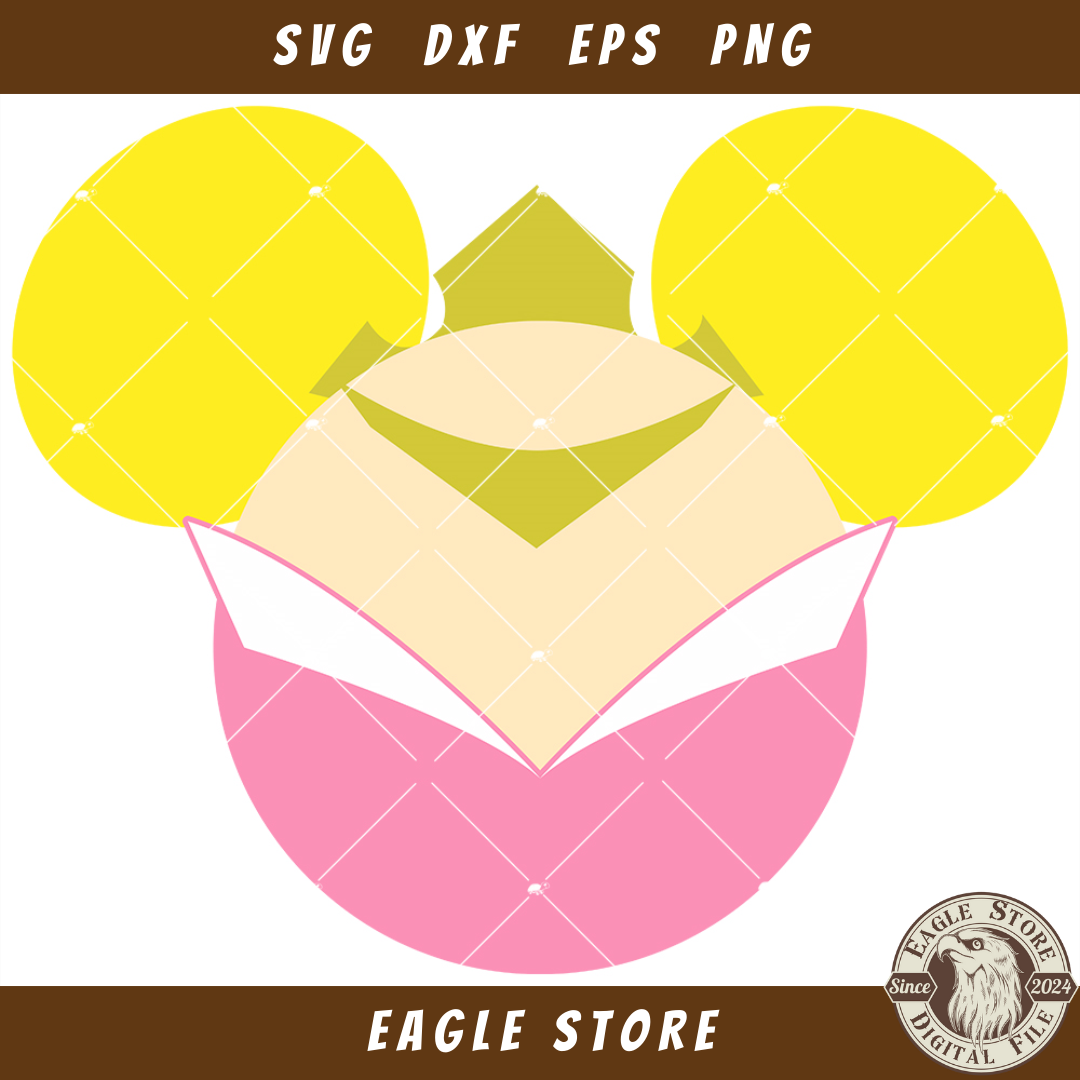 Aurora Mouse Head Svg, Sleeping Beauty Svg, Aurora Princess | Inspire ...