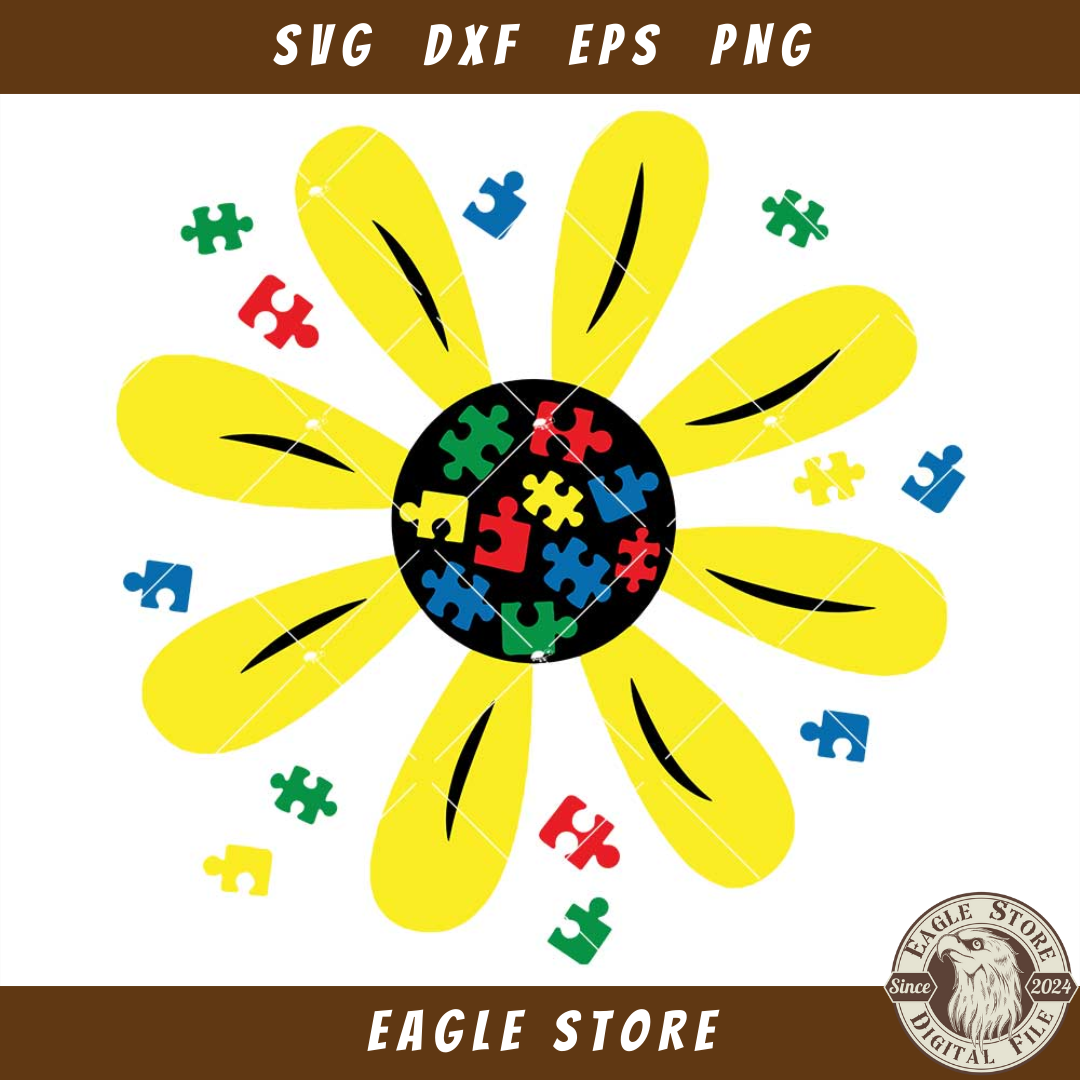 Autism Flower Svg, Puzzle Piece Svg, Floral Svg, Autism Svg | Inspire ...