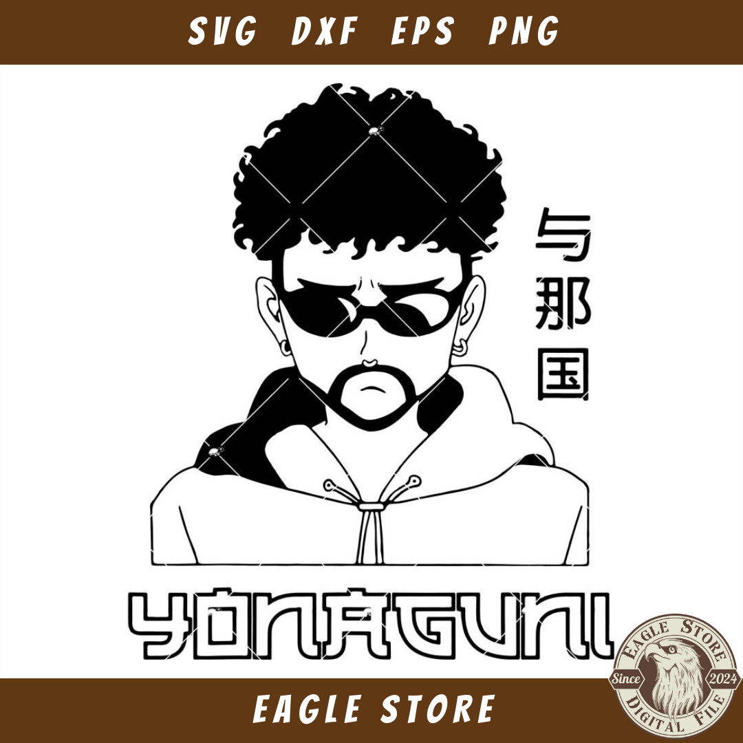 Bad Bunny Yonaguni Svg, Bad Bunny Anime Svg, Yonaguni Svg | Inspire Uplift